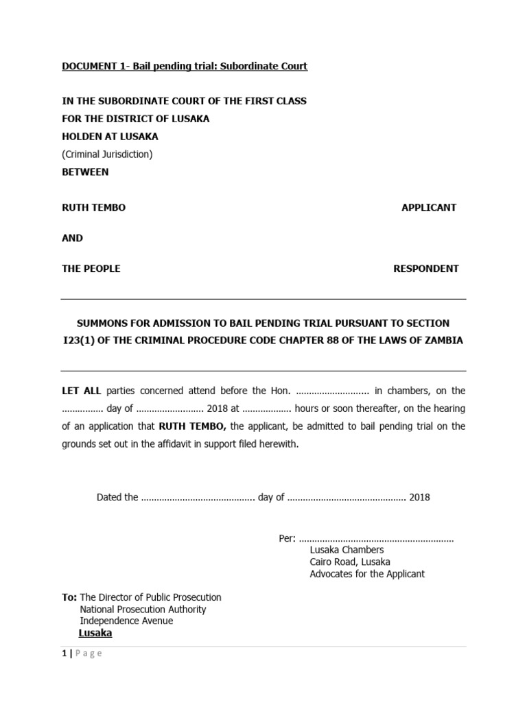 Bail precedents | PDF | Bail | Affidavit