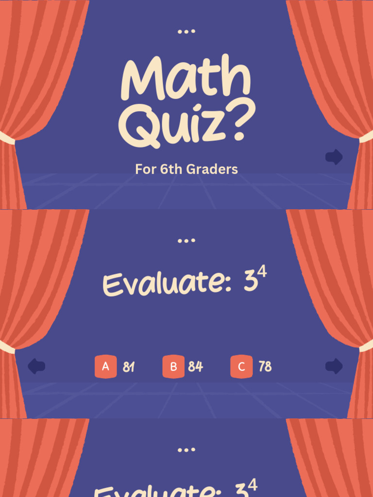 Maths Quiz for 6th Graders | PDF