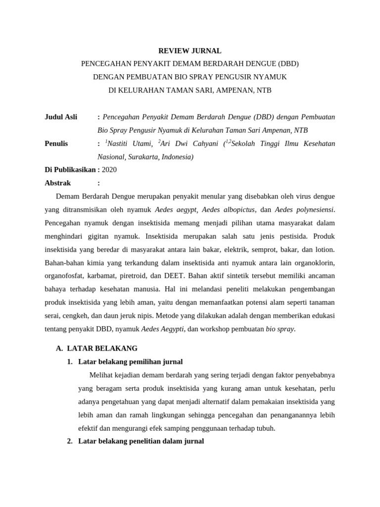 Review Jurnal DBD | PDF