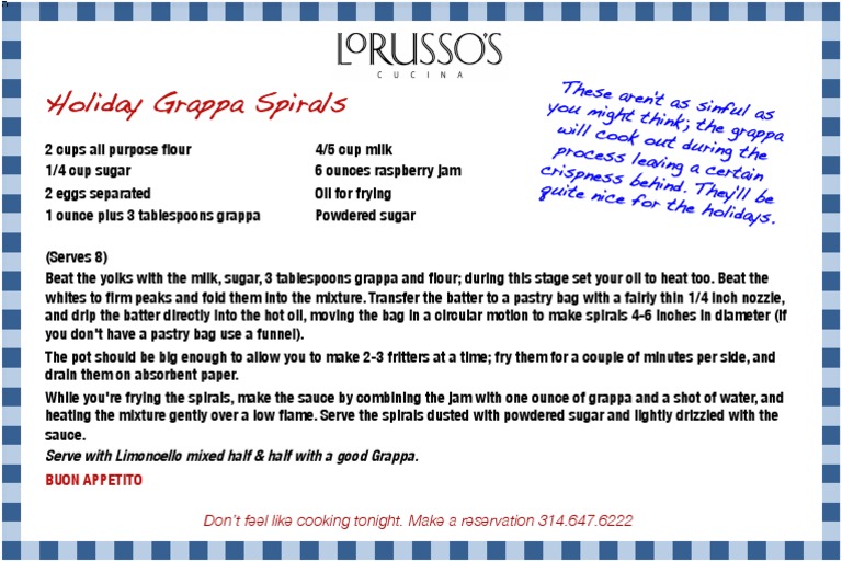Holiday Grappa Spirals | PDF