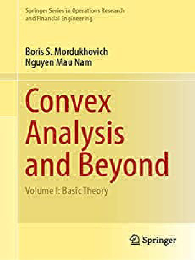 Nam - Convex Analysis - 1 | PDF | Mathematical Analysis | Vector Space