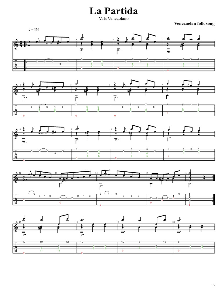 La Partida (Vals Venezolano) TAB | PDF