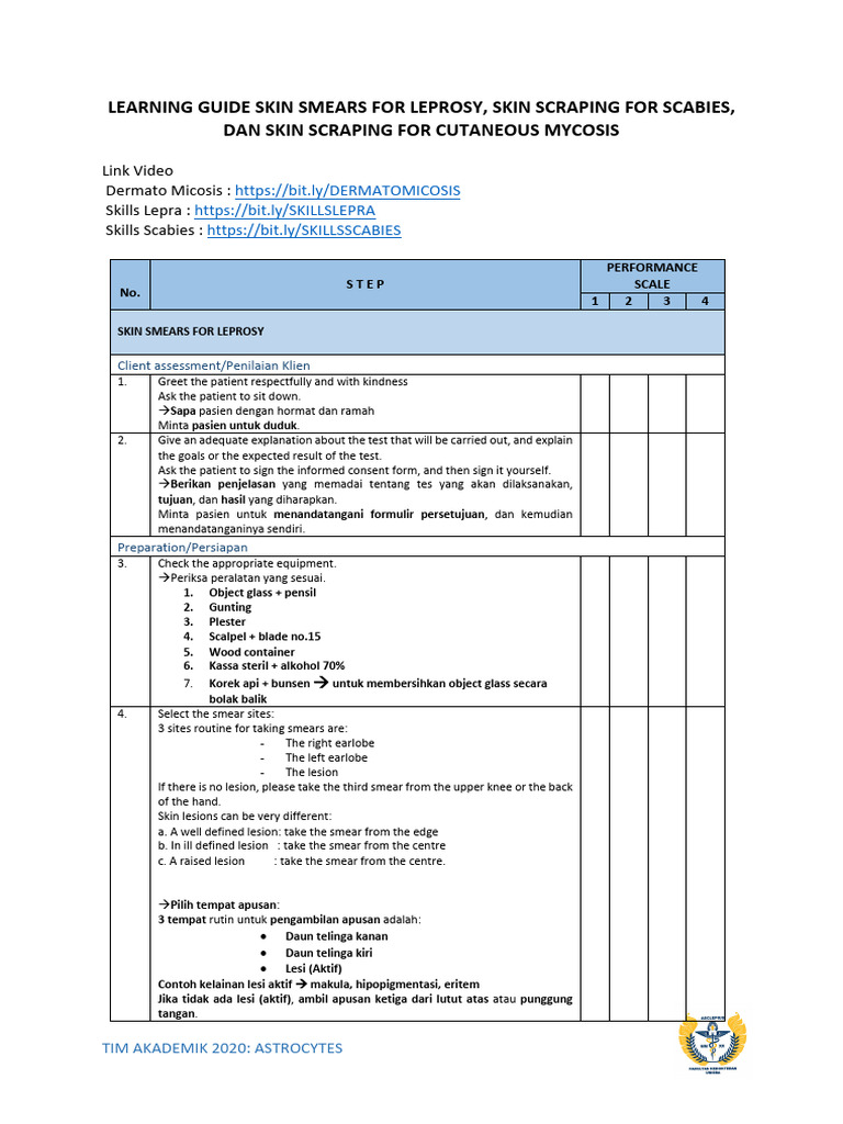 Checklist Angkatan-4-Specimen Collection - Preparation For Examination ...