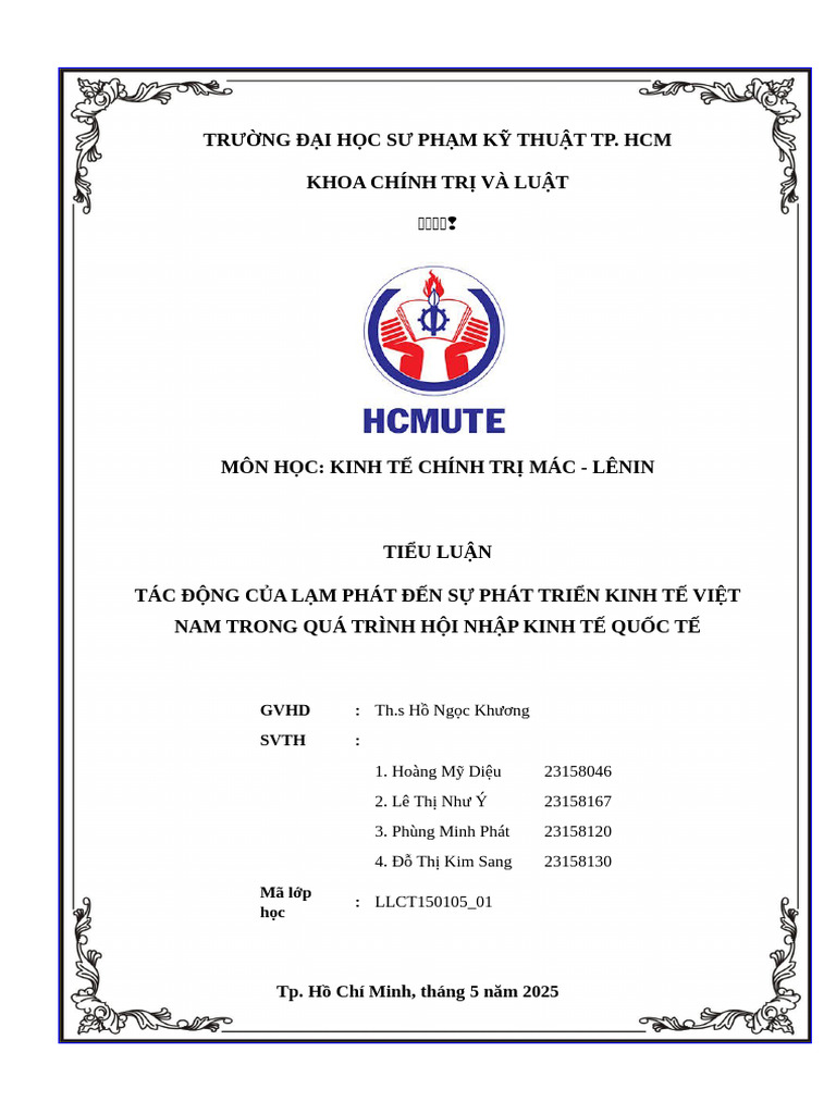 Tiểu Luận Môn Kinh Tế Chính Trị_ Nhóm 11 | PDF