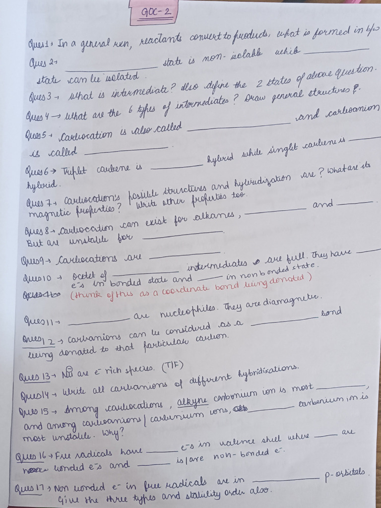 Short Note Questions GOC 2 | PDF