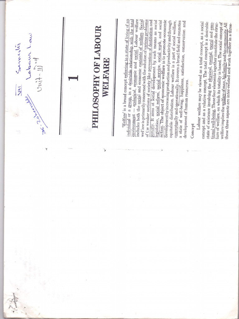 Labour Welfare | PDF