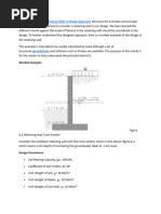RC Retaining Wall Design Example ACI | PDF | Weight | Force