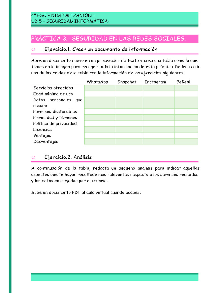 UD5 P3 Seguridad RedesSociales | PDF