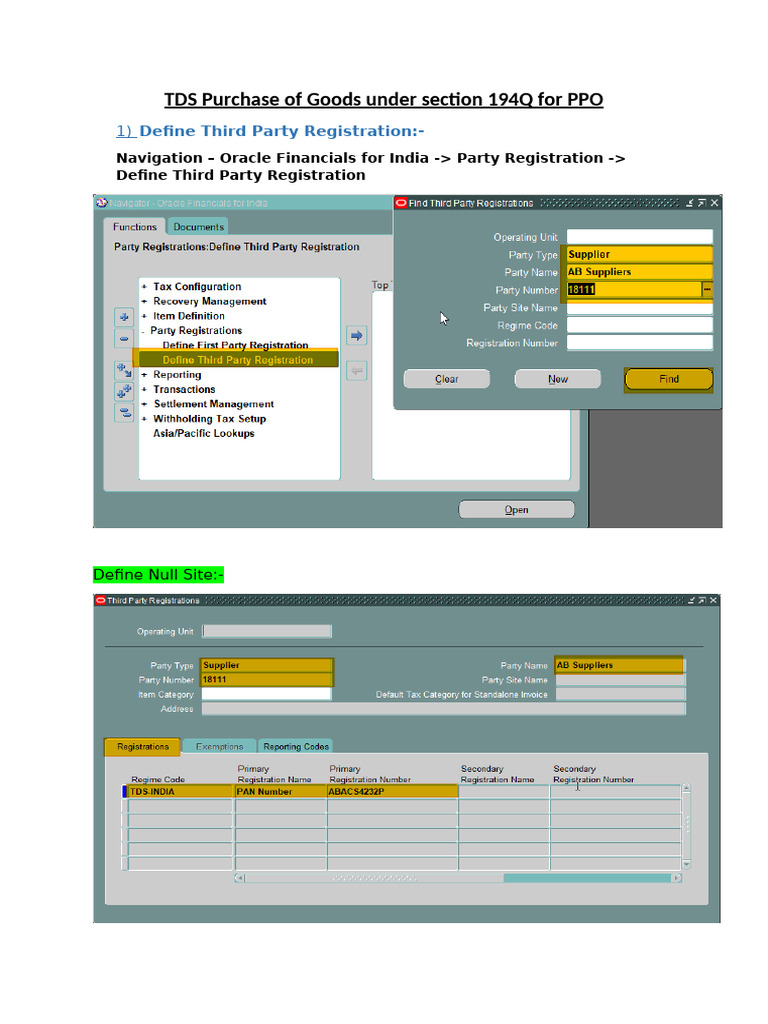 TDS Purchase of Goods Under Section 194Q FOR PPO | PDF