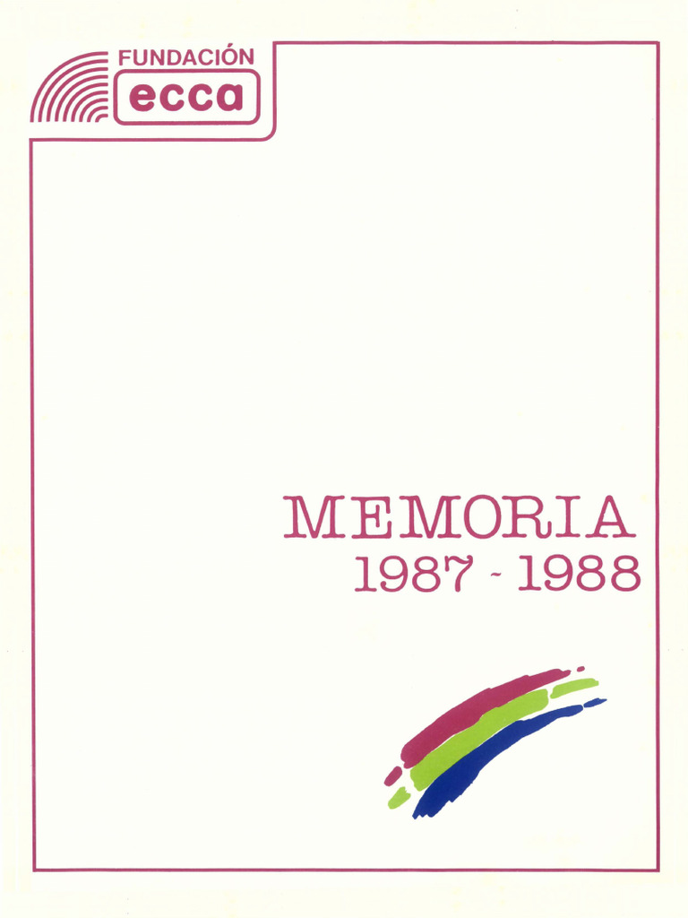 Memoria de Actividad Radio Ecca 1987-1988 | PDF