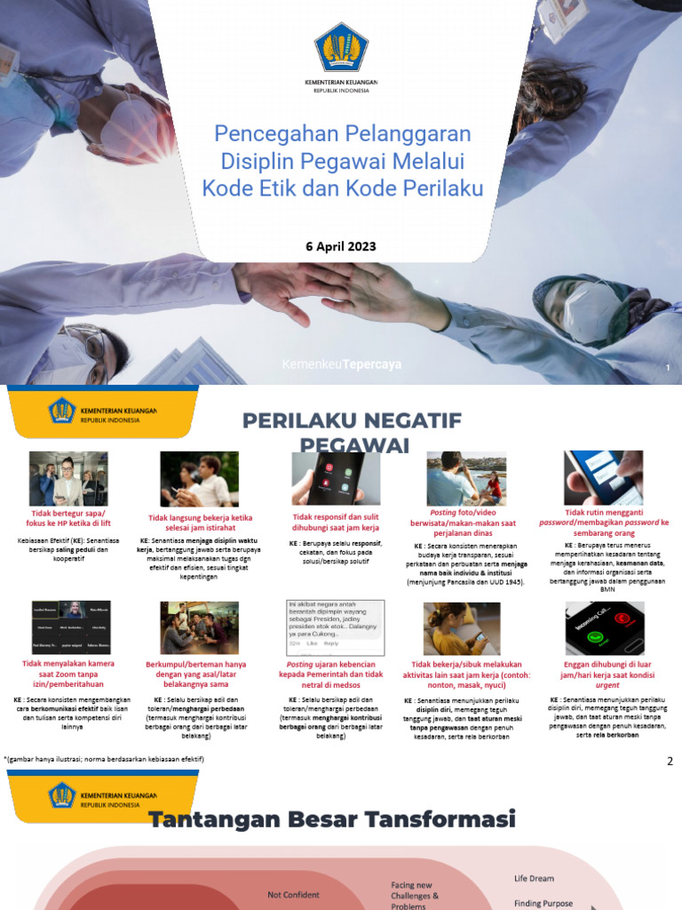 Kode Etik Kemenkeu untuk Pegawai | PDF