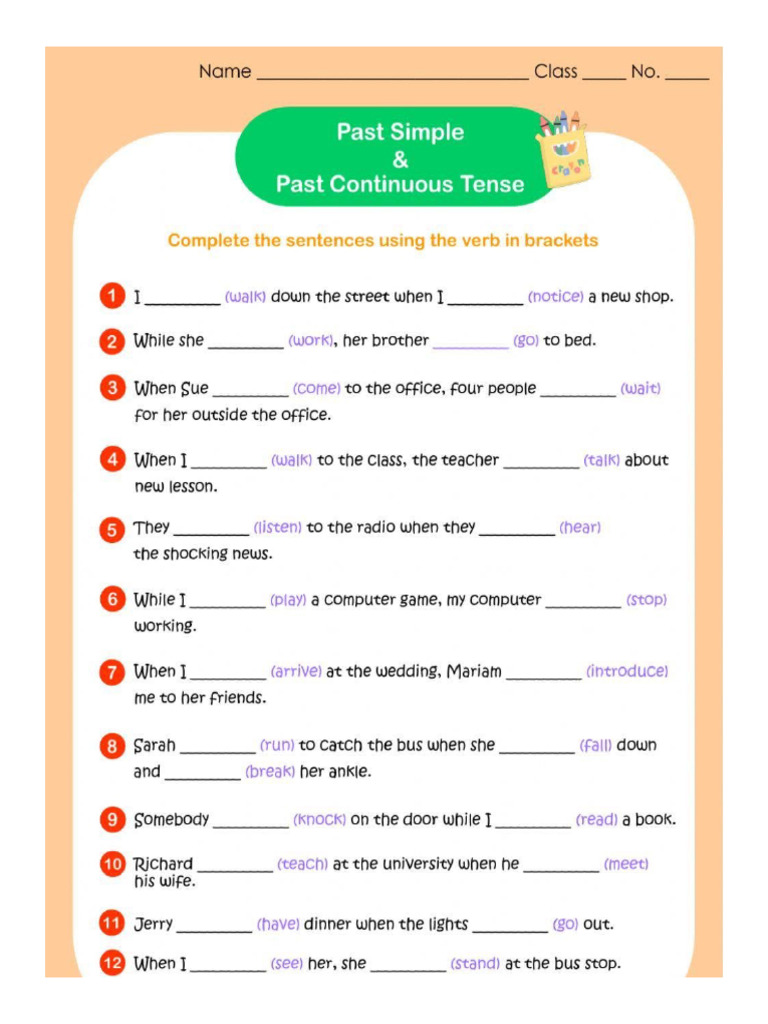 Past Continuous + Past Simple 2 | PDF