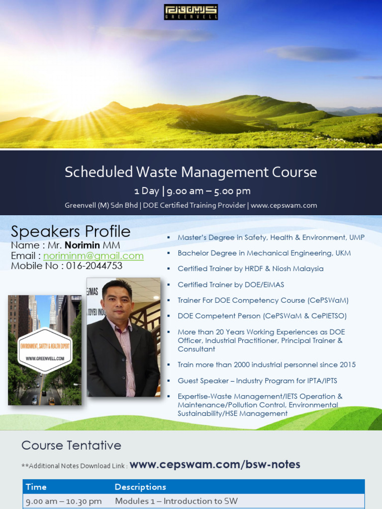 Participant Notes BSW 1day Ver Aug2024 | PDF | Waste | Toxic Heavy Metal