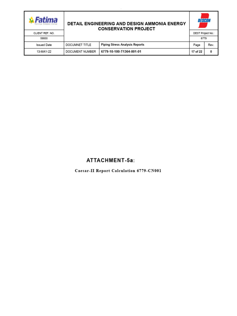 Stress Analysis File CAT | PDF | Pipe (Fluid Conveyance) | Civil Engineering