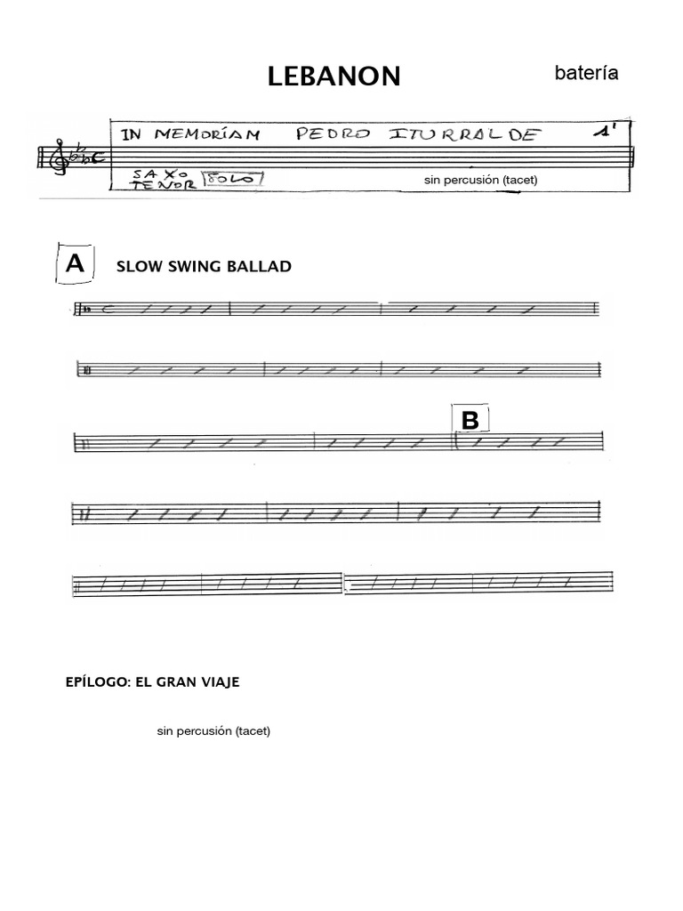 Particella Batería Lebanon | PDF