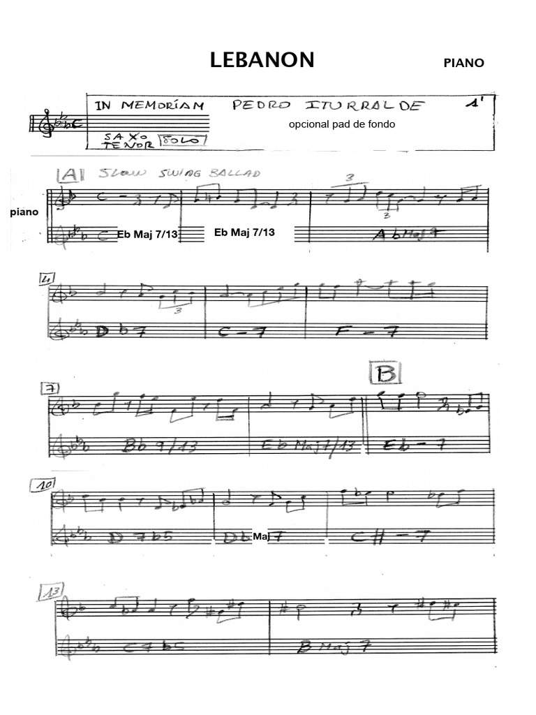 particella piano lebanon | PDF