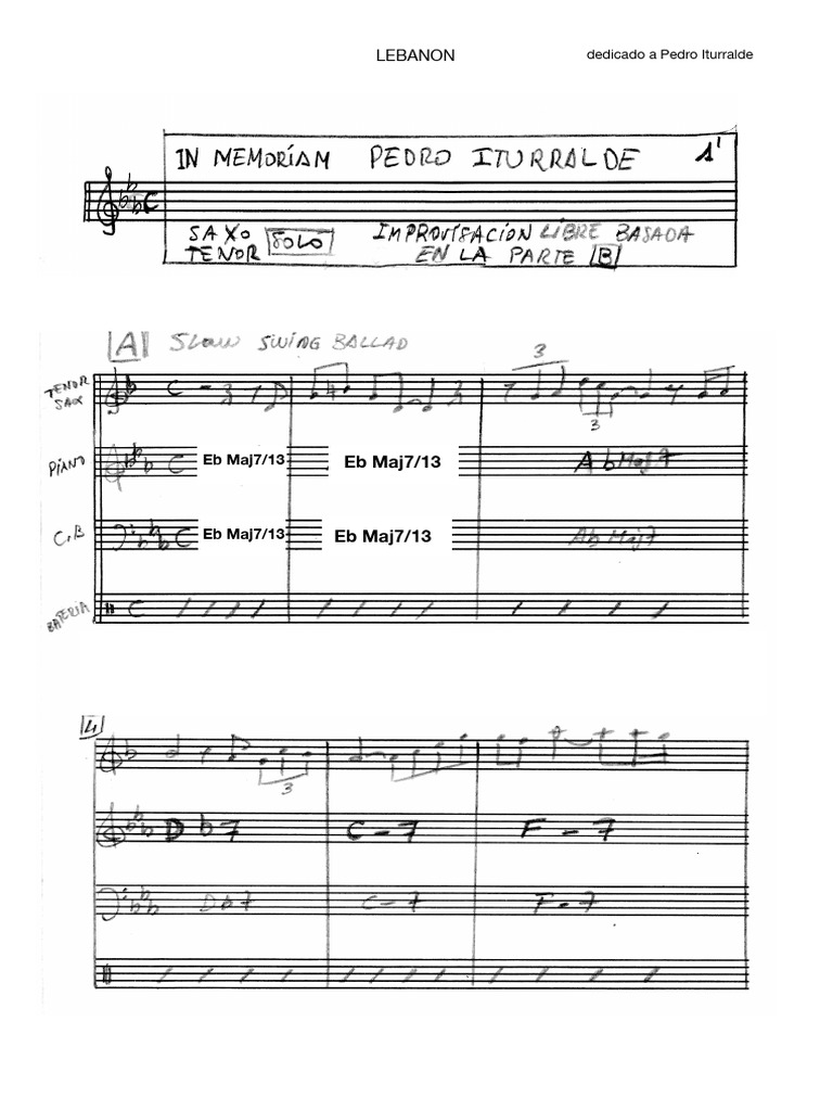 Partitura Lebanon | PDF