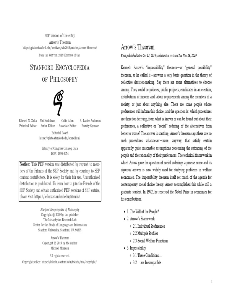 arrows-theorem | PDF | Function (Mathematics) | Axiom