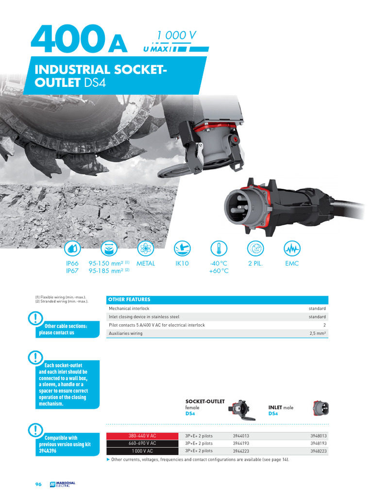 Marechal DS4 400a Range en | PDF | Electrical Wiring | Electrical Connector