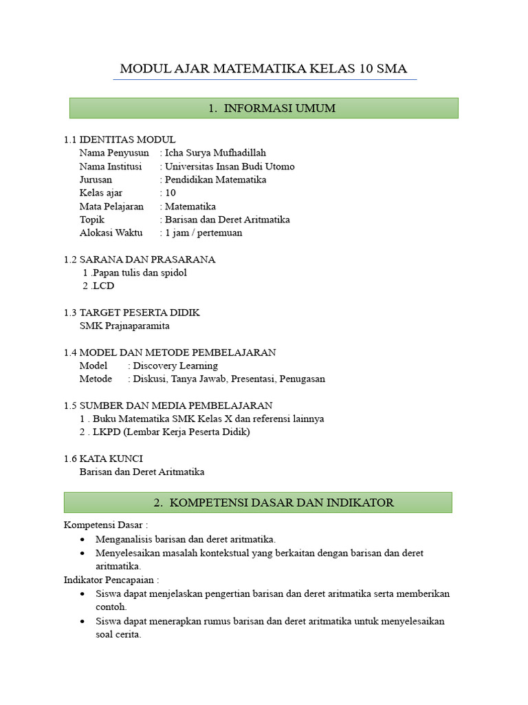 Modul Ajar Mba Icha Fixxx | PDF
