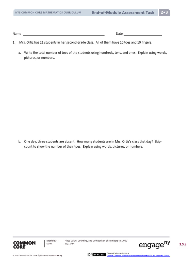Place Value and Counting Assessment | PDF | Cognition | Learning