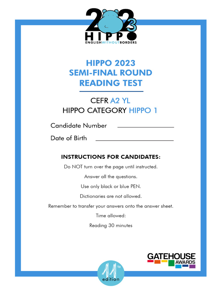 HIPPO A2 YL Reading Instructions | PDF