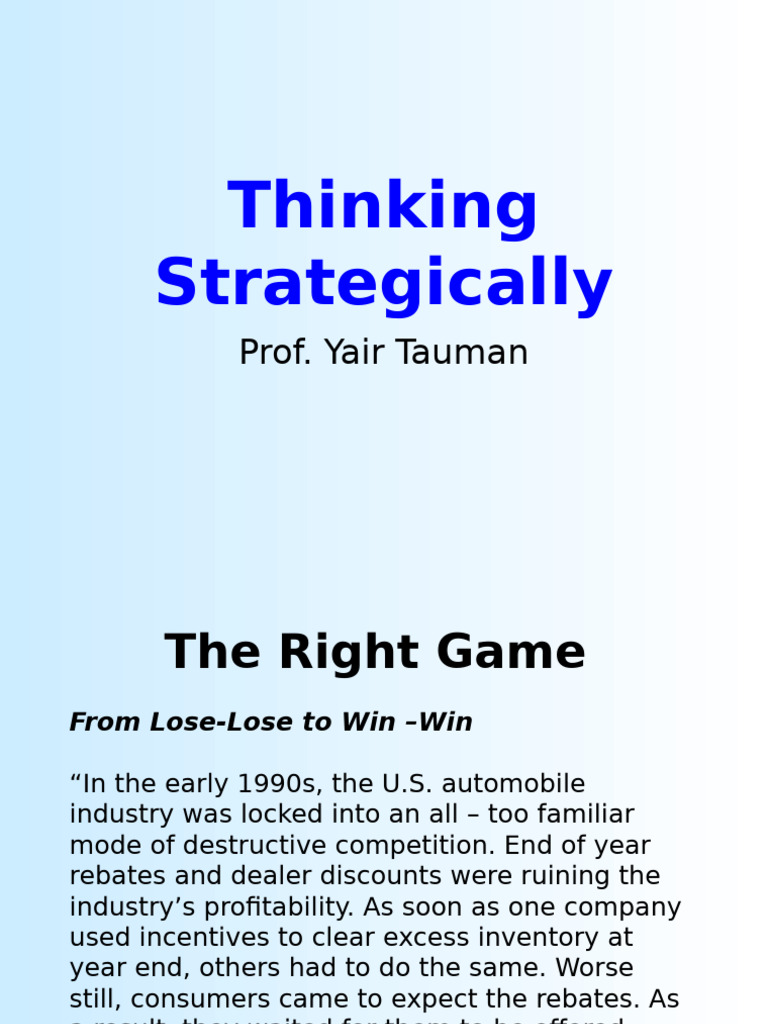 Thinking Strategically Including August שידוכים 2022 (1) | PDF | Game ...
