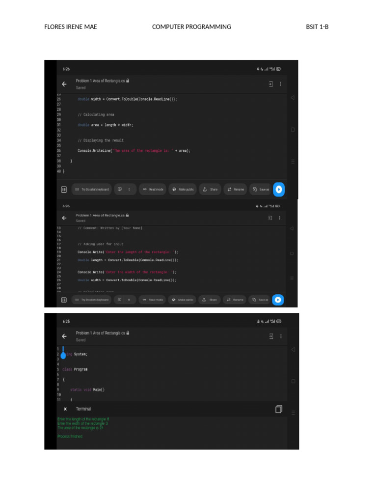 Flores Irene Mae Comprog 1b | PDF