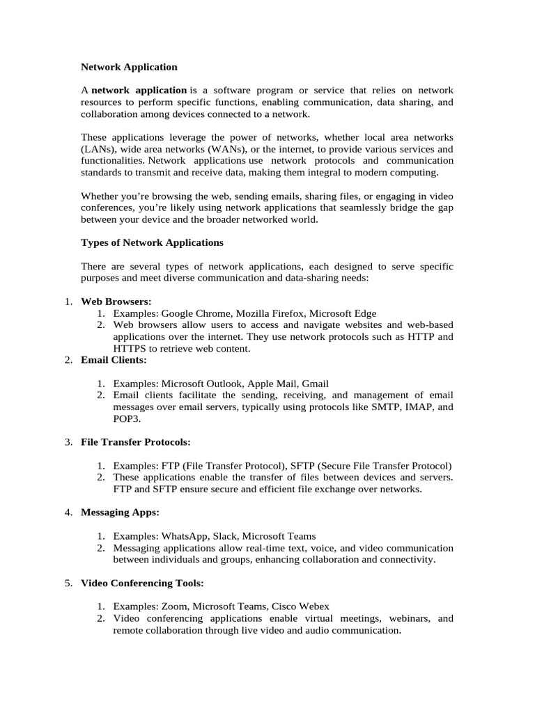 Cos 293 Network Application | PDF | Computer Network | File Transfer ...
