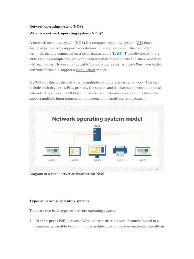UNILESA COS 293 Network Operating System. - 010053 | PDF | Operating System | Computer Network