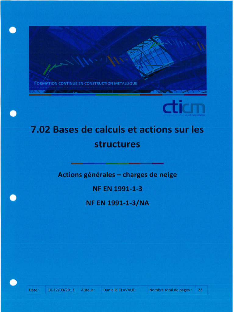 4-Actions Générales-Charges de Neige NF en 1991-1-3 NA | PDF