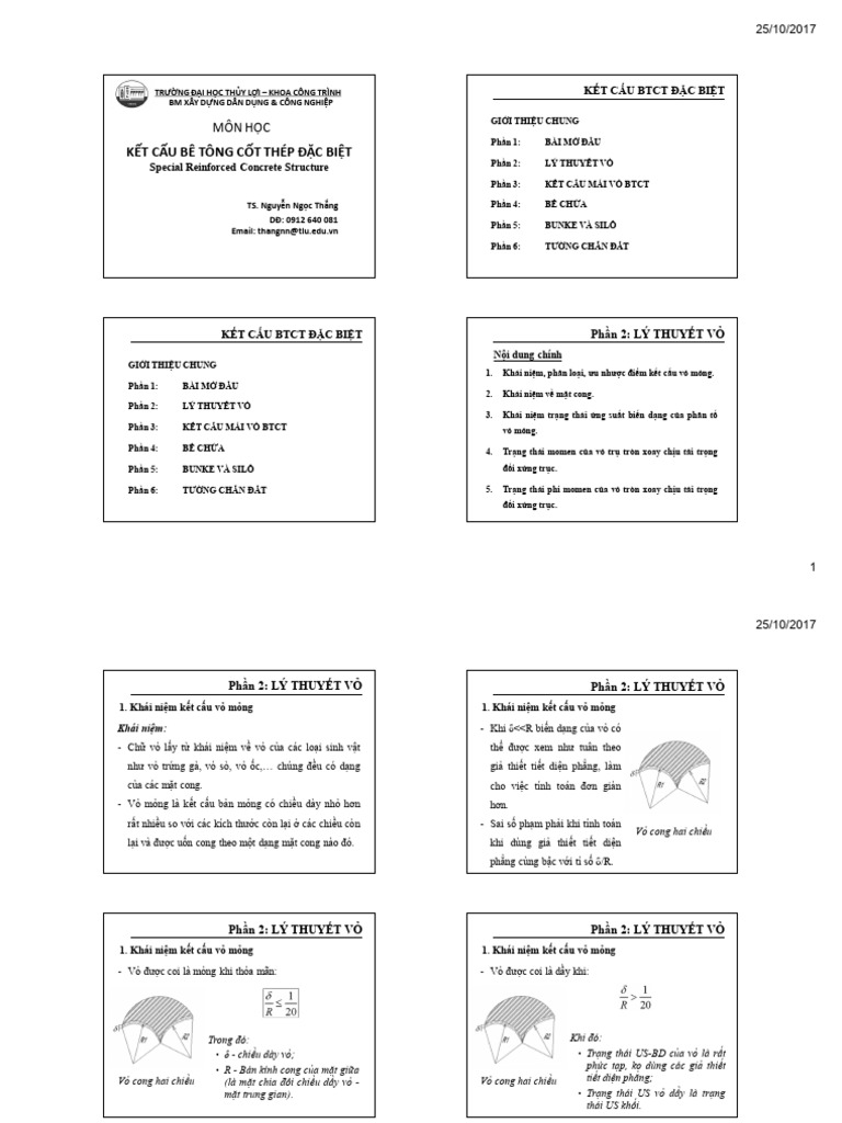 NNT - KC BTCT Dac Biet - Chuong 1 - Ly Thuyet Vo | PDF