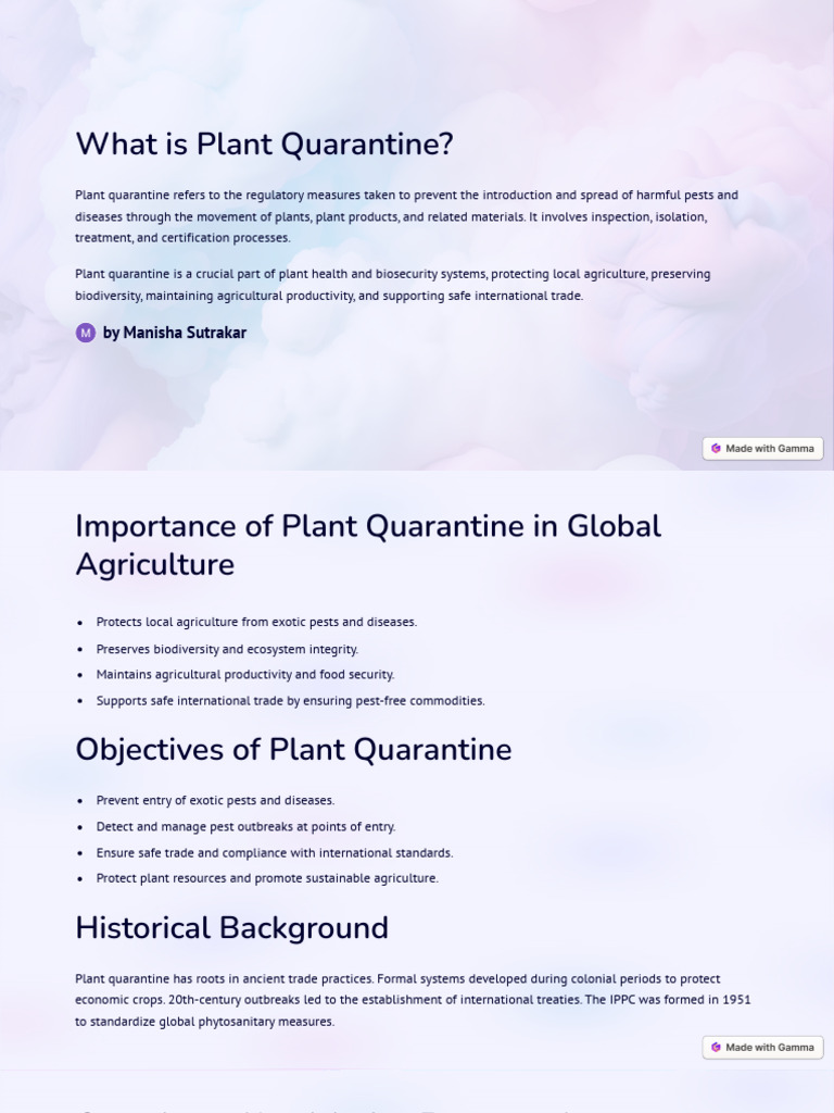 Combined Plant Quarantine Report | PDF | Quarantine | Agriculture
