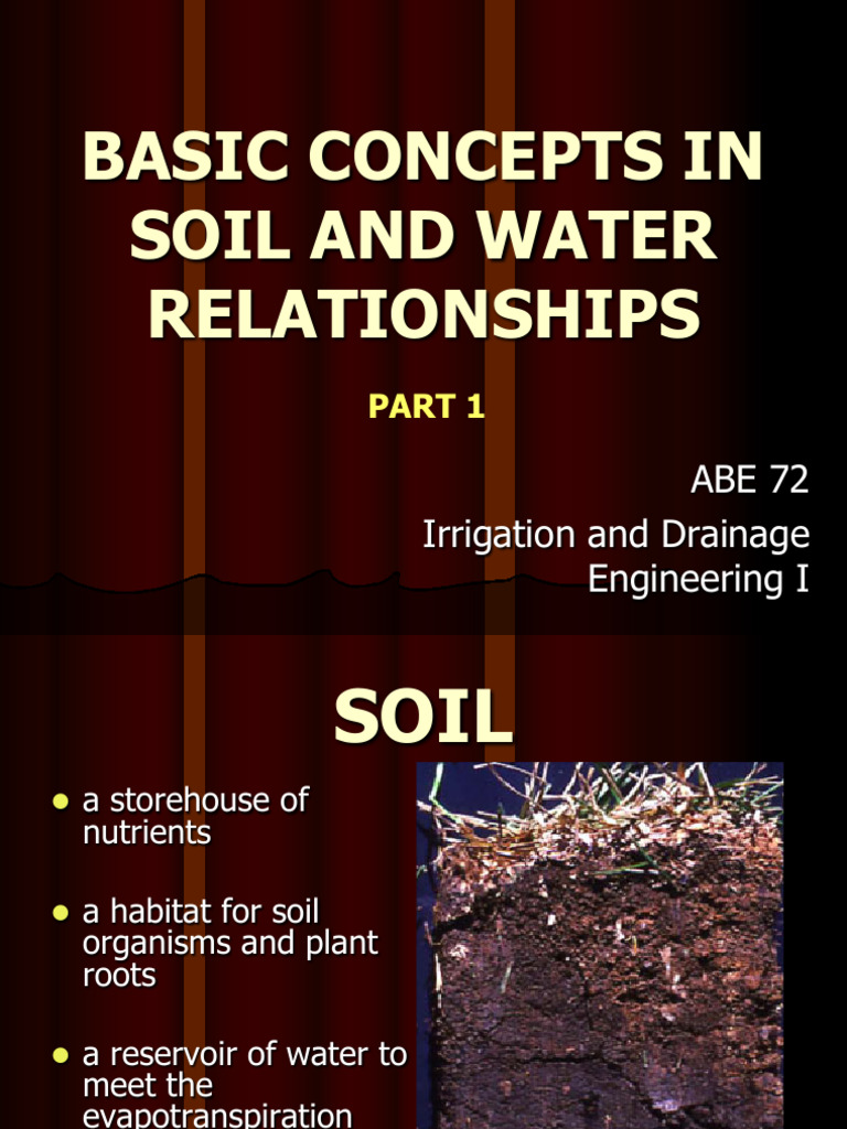 Soil and Water Relationships in Irrigation | PDF | Soil | Porosity