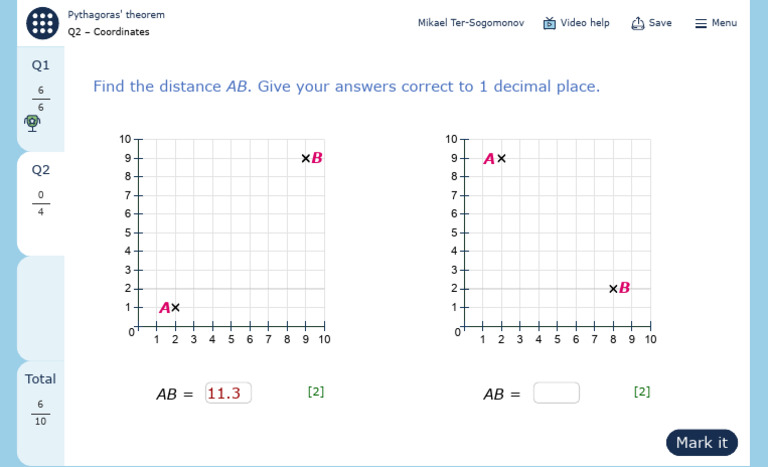 MyiMaths Homework - Pythagoras Theorem | PDF