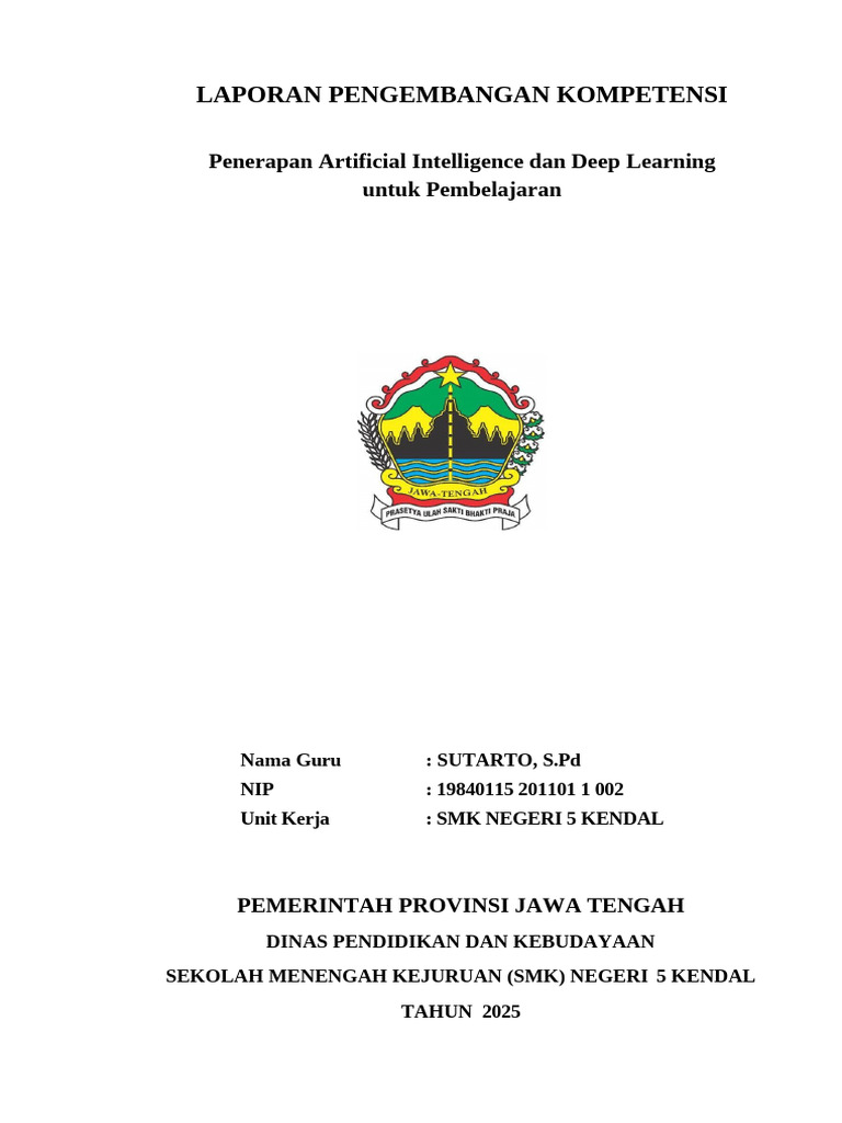 Workshop Deep Learning untuk Guru SMK | PDF