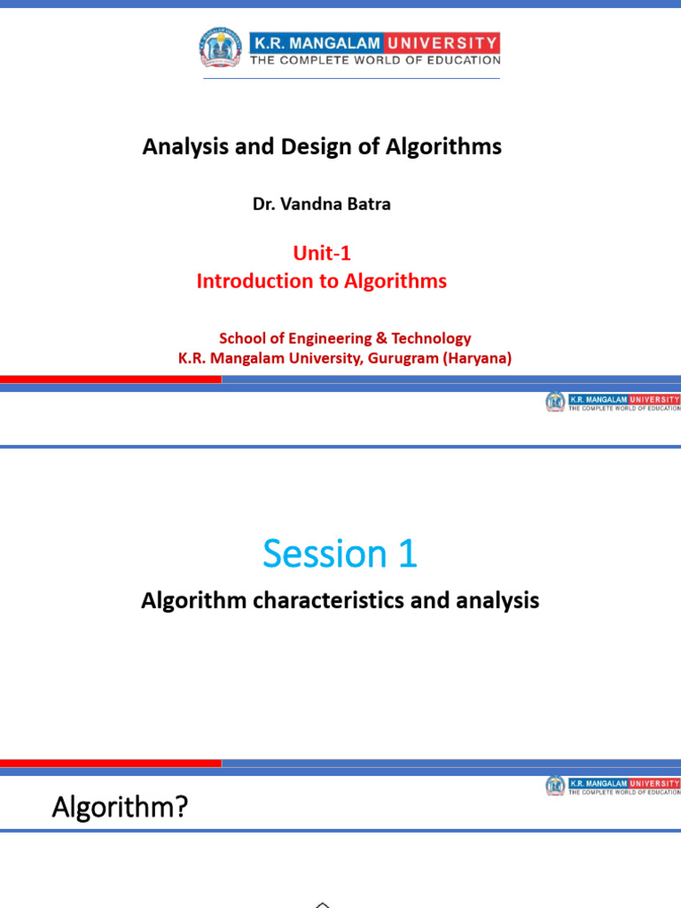 Session1 - Introduction To Algortihm and Analysis | PDF | Computational Complexity Theory ...
