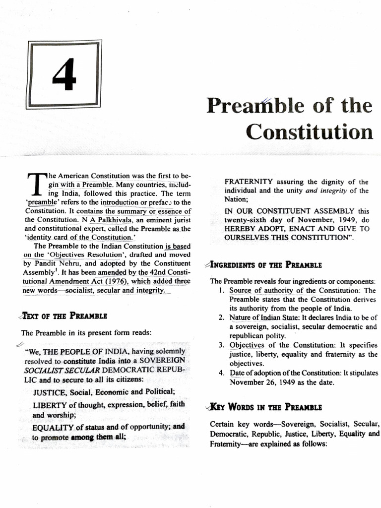Understanding the Indian Constitution Preamble | PDF | Government ...