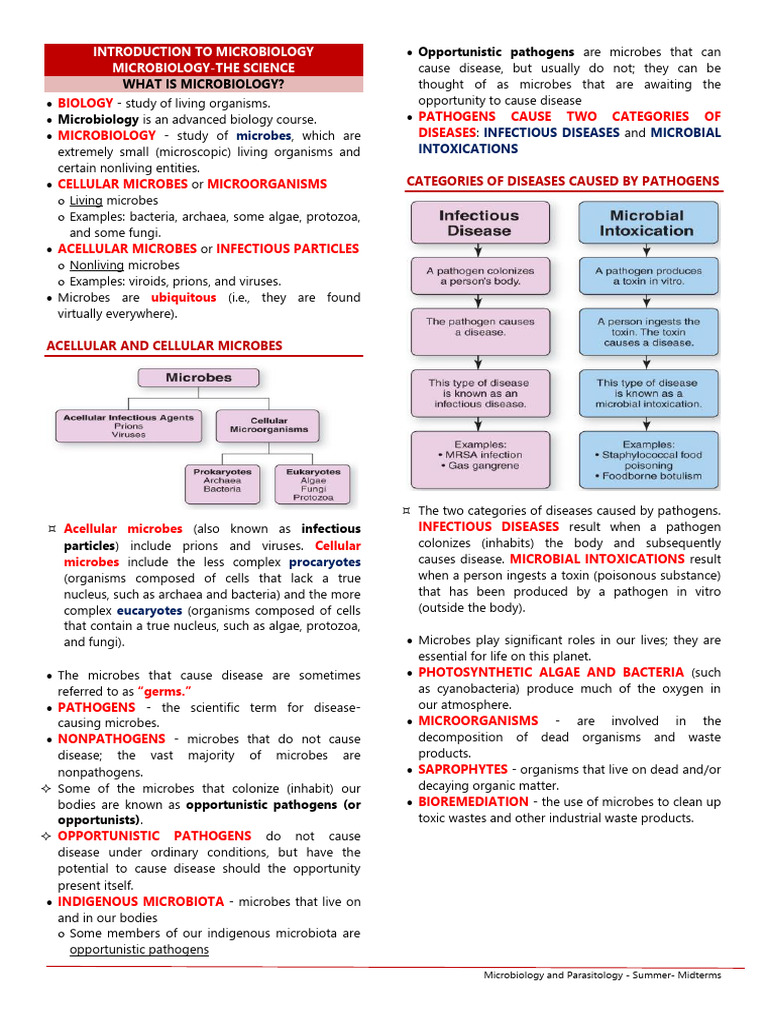 Microbiology & Parasitology Complete Notes | PDF | Microorganism ...