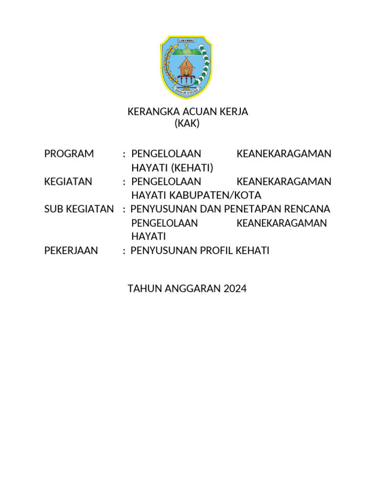 Kak Profil Kehati Kba Lamandau - Tim | PDF