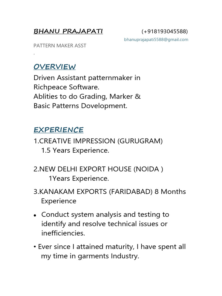 Bhanu Prajapati Resume... | PDF