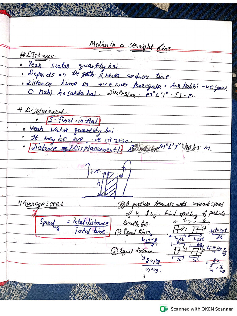 Motion in Straight Line | PDF