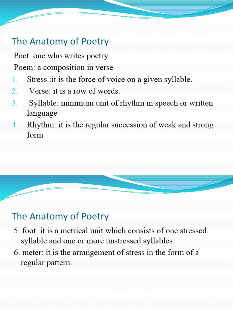 Understanding Poetry's Structure and Elements | PDF | Poetry | Metre ...