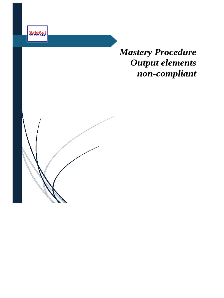 PC-SMI-03 Mastery Procedure Output Elements Non Compliant | PDF ...