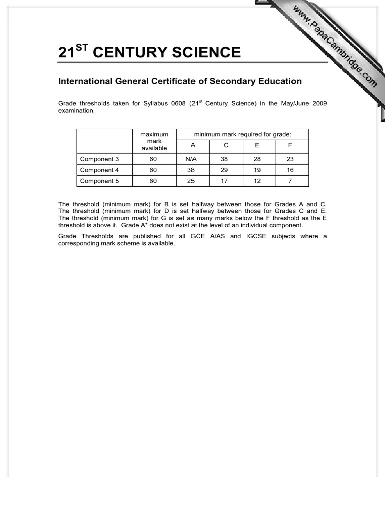 21 Century Science: International General Certificate of Secondary ...