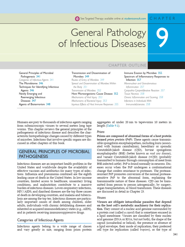General Pathology of Infectious Diseases | PDF | Infection | Pathogen