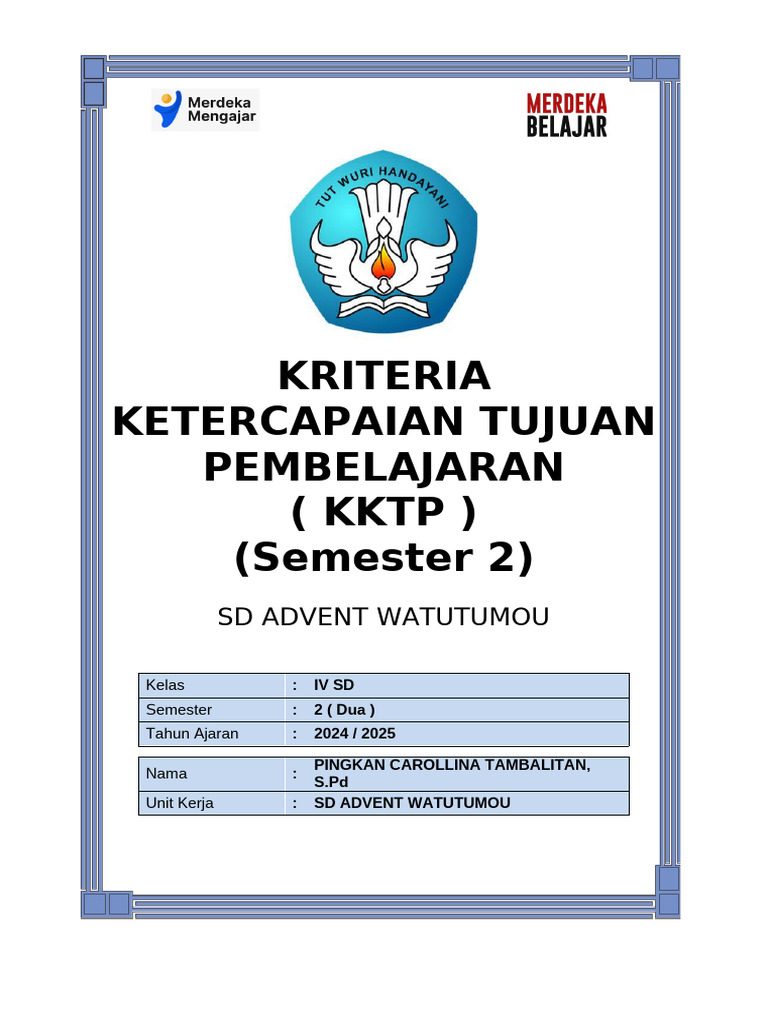 Cover-Modul Ajar - UNTUK KKTP | PDF
