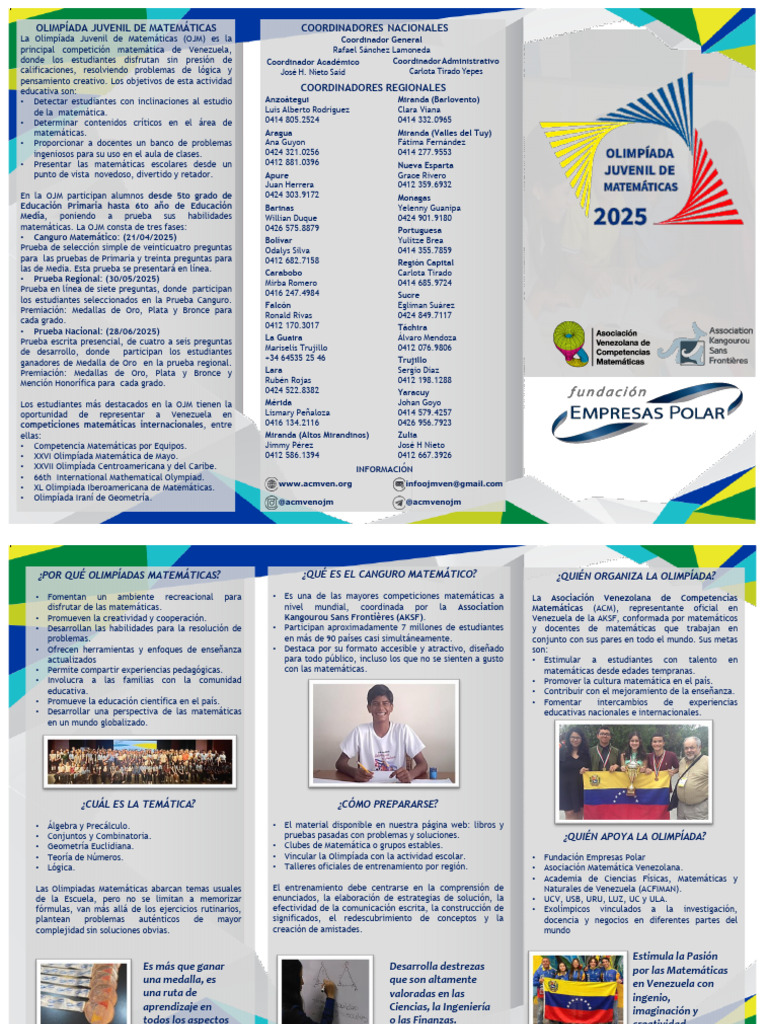 Triptico 2025 | PDF | Enseñando | Matemáticas