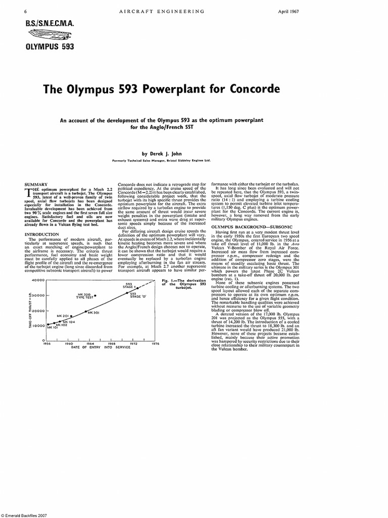 Olympus 593: Powerplant for Concorde | PDF | Gas Technologies ...