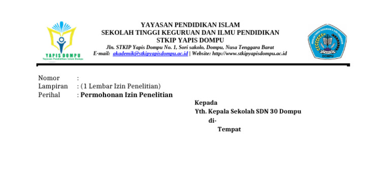 KOP AMPLOP SURAT IZIN PENELITIAN (6) | PDF